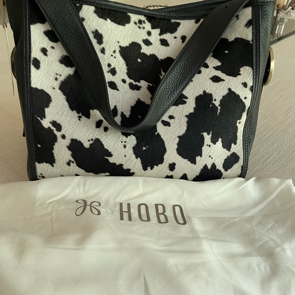 HOBO | Bags | Hobo International Render Leather Cow Print Black White ...